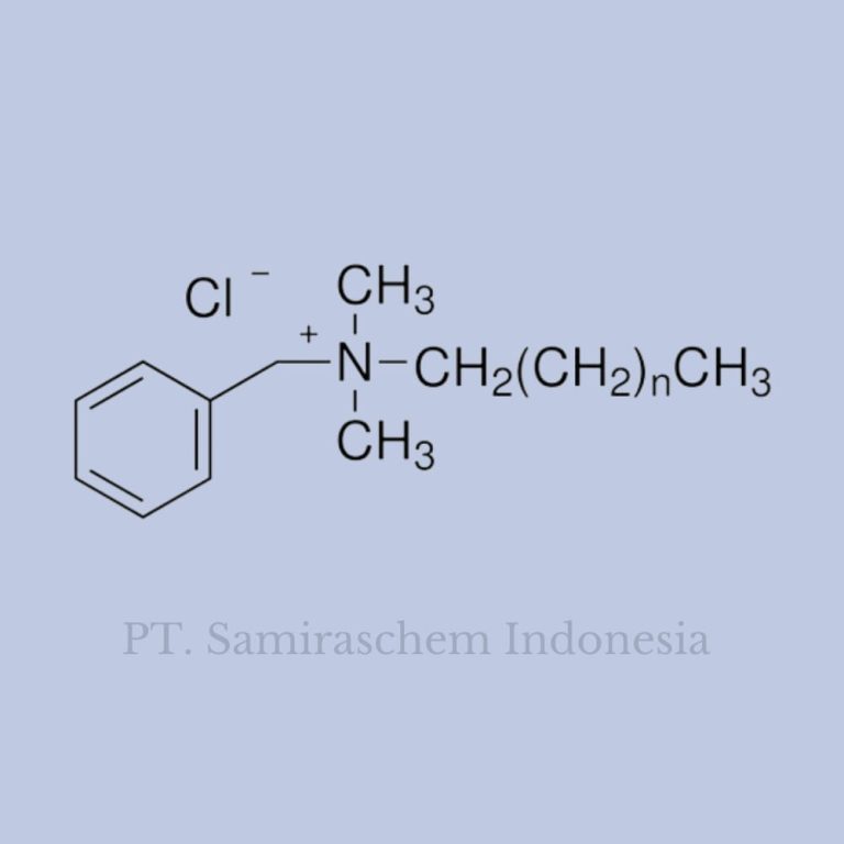 Struktur atom Benzalkonium Chloride.